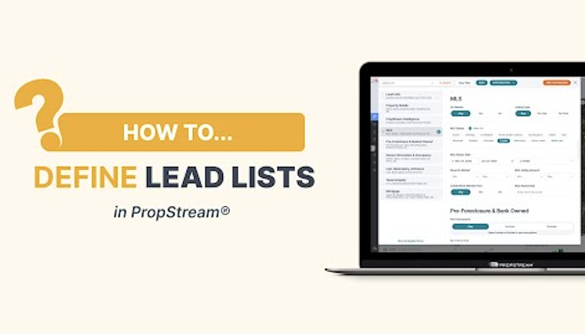 PropStream Help Video Library